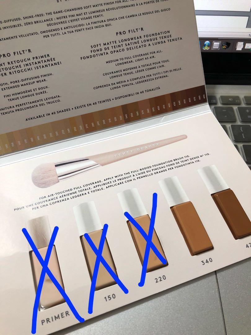 Fenty Beauty Pro Filter Foundation Sample, Health & Beauty, Makeup on ...
