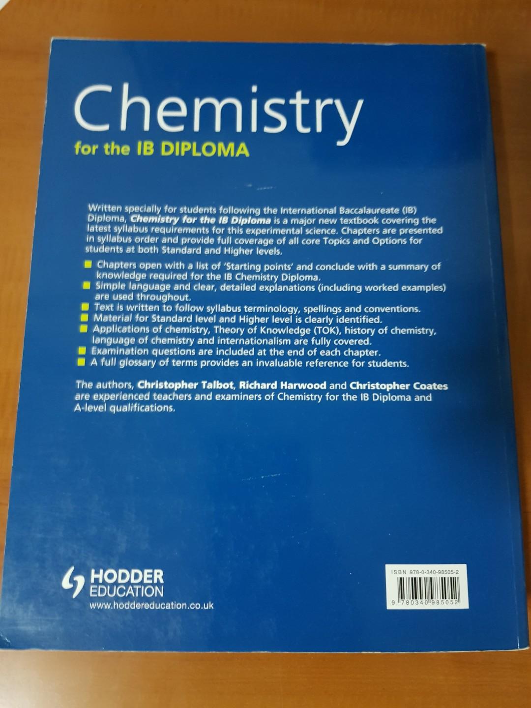 IBDP Chemistry Textbook, Hobbies & Toys, Books & Magazines, Textbooks ...