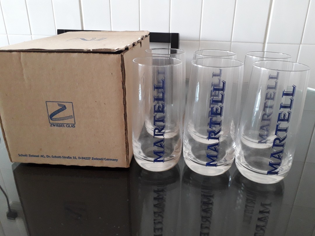 Martell Glass Cups, Home Appliances, Kitchenware on Carousell