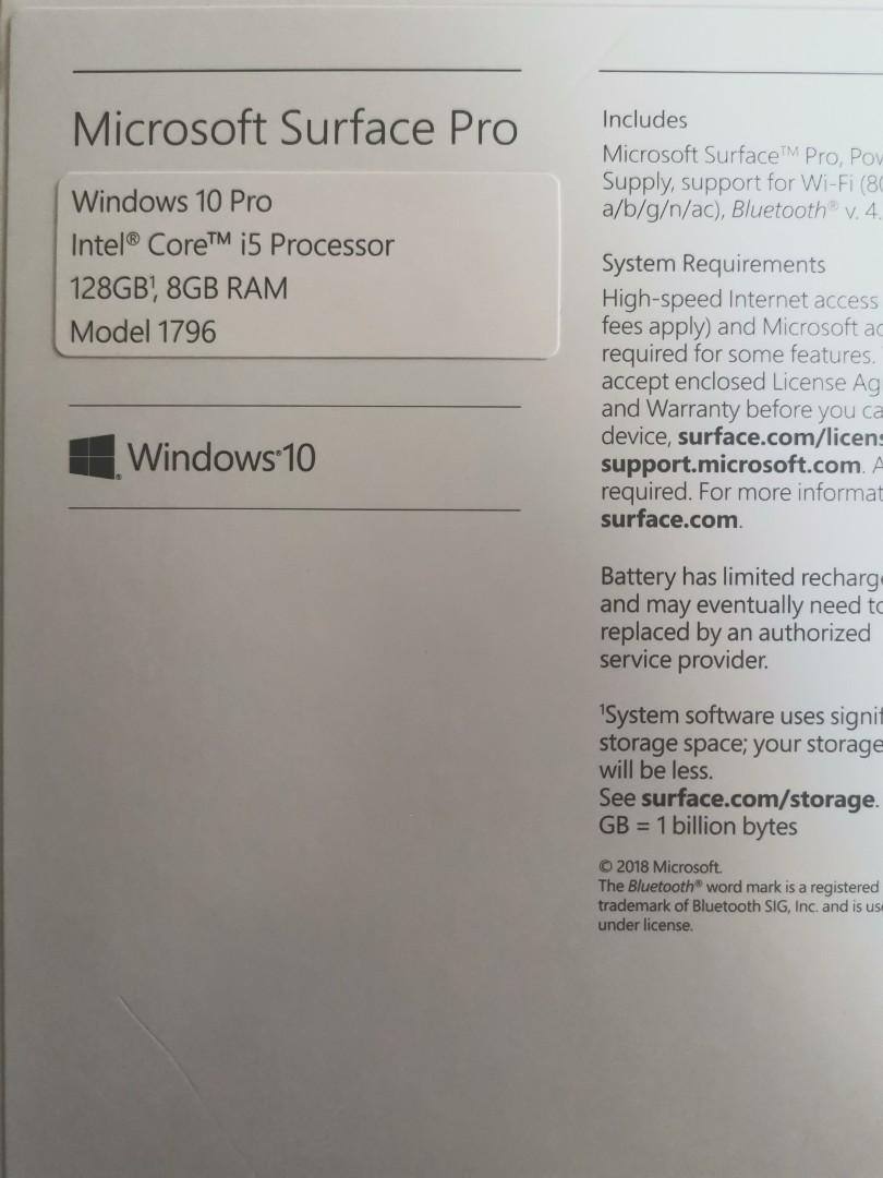 Microsoft Surface Pro Model 1796, Computers & Tech, Laptops & Notebooks ...