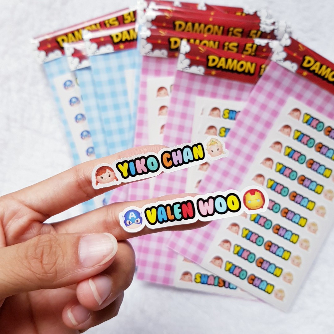 Name sticker gift / goodie bag, Hobbies & Toys, Stationery & Craft ...