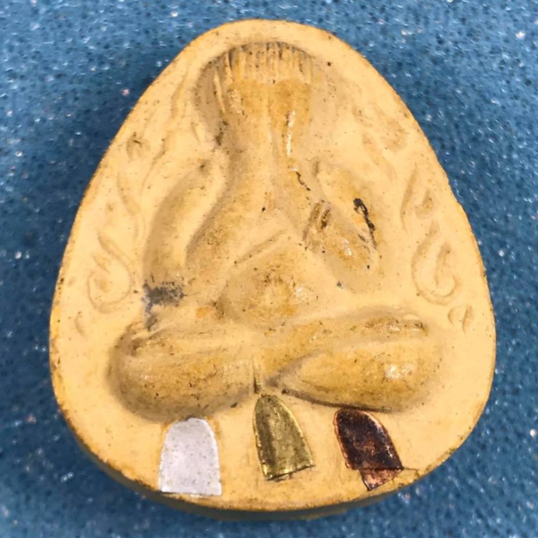 Phra Pidta with Tri-Takrut (Gold/Silver/Copper) BE2536 by LP Phut of ...