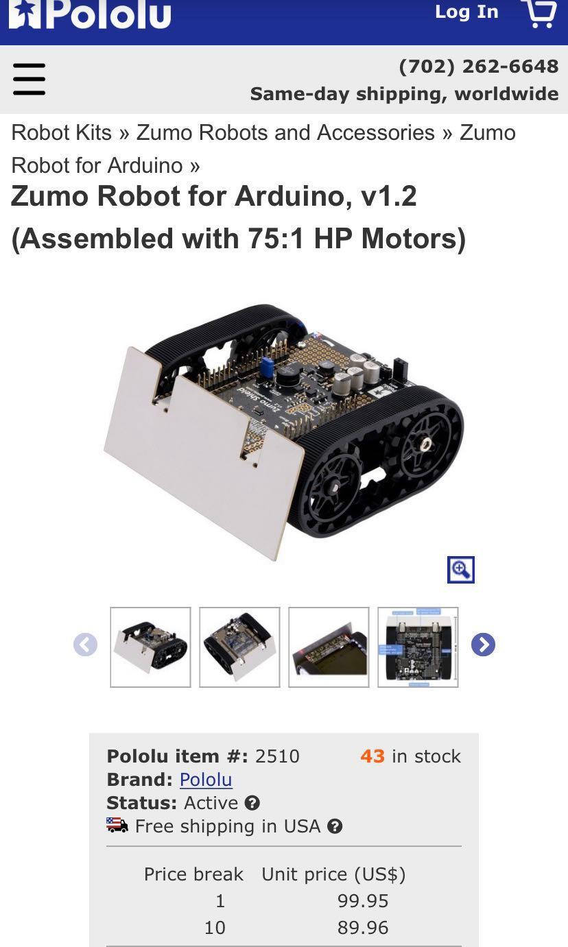 Pololu Zumo Robot for Arduino, Mobile Phones & Gadgets, Mobile & Gadget ...