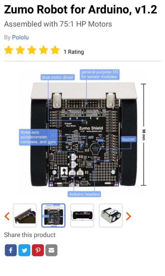 Pololu Zumo Robot for Arduino, Mobile Phones & Gadgets, Mobile & Gadget ...