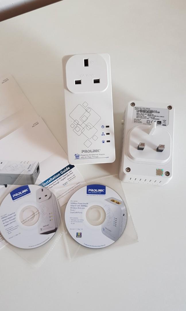Prolink Powerline AV/AV2 Adaptor and Wireless-N Access Point, Computers ...
