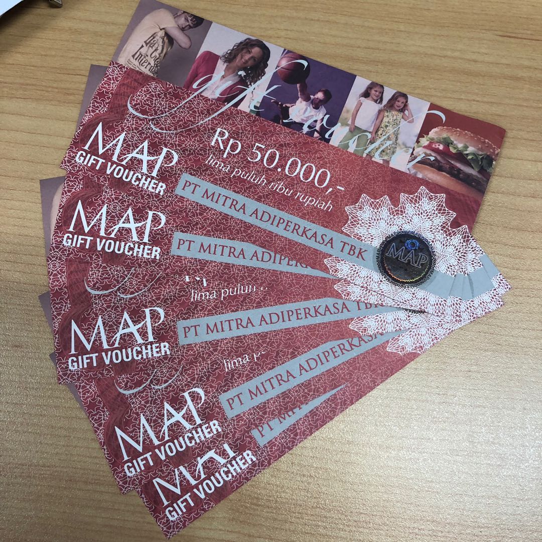 Promo voucher map 50.000, Tiket & Voucher, Kartu Hadiah & Voucher di Carousell