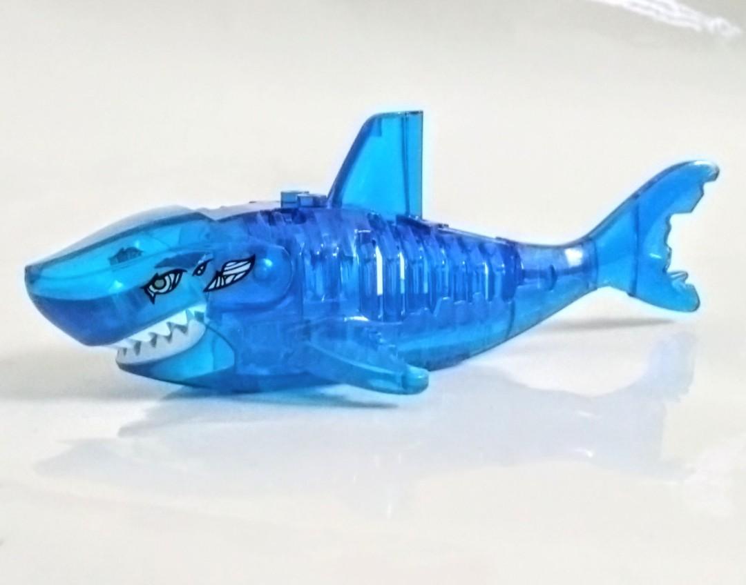 Transparent Blue Shark - Lego Compatible Minifigure, Hobbies & Toys ...
