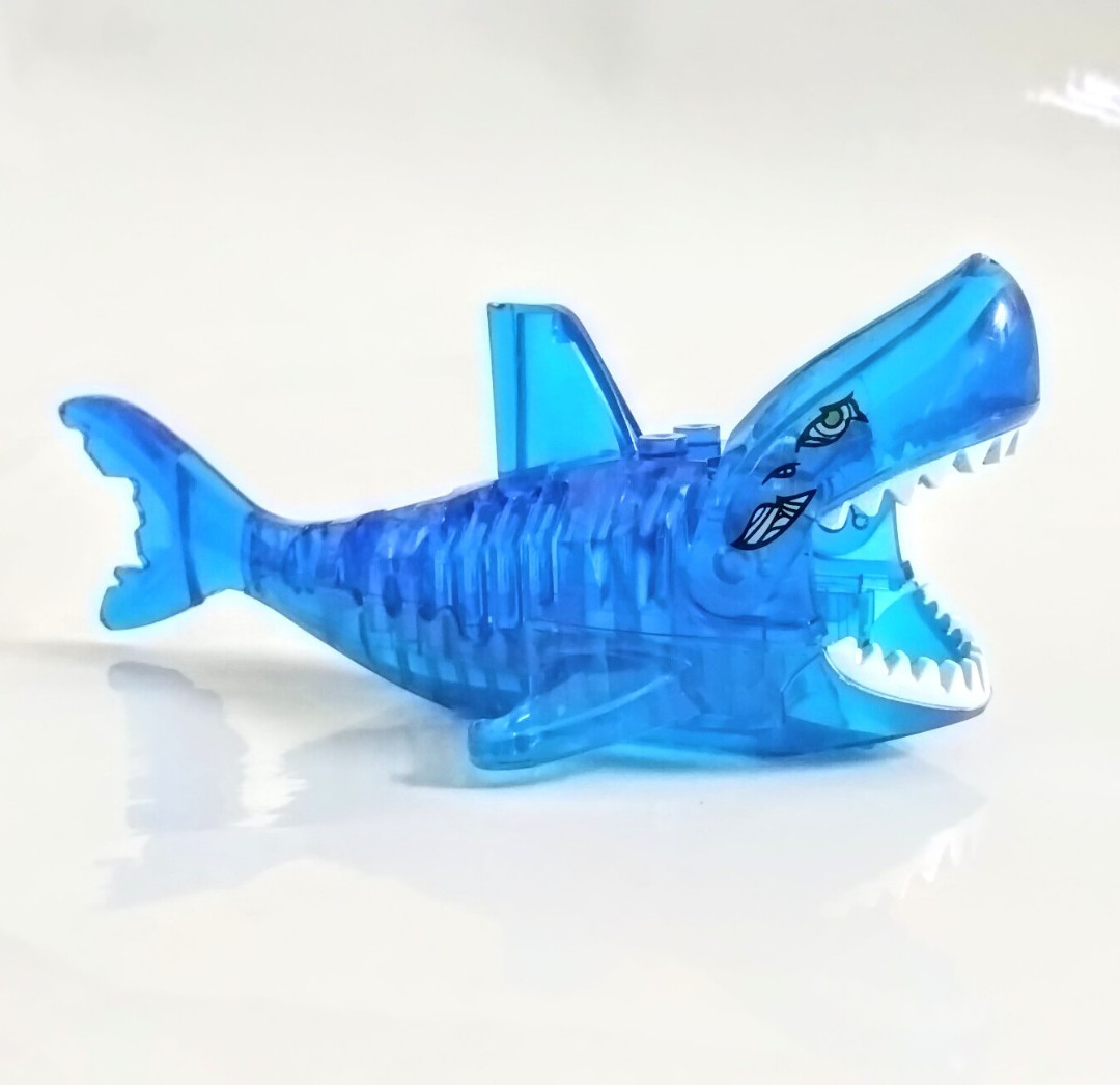 Transparent Blue Shark - Lego Compatible Minifigure, Hobbies & Toys ...