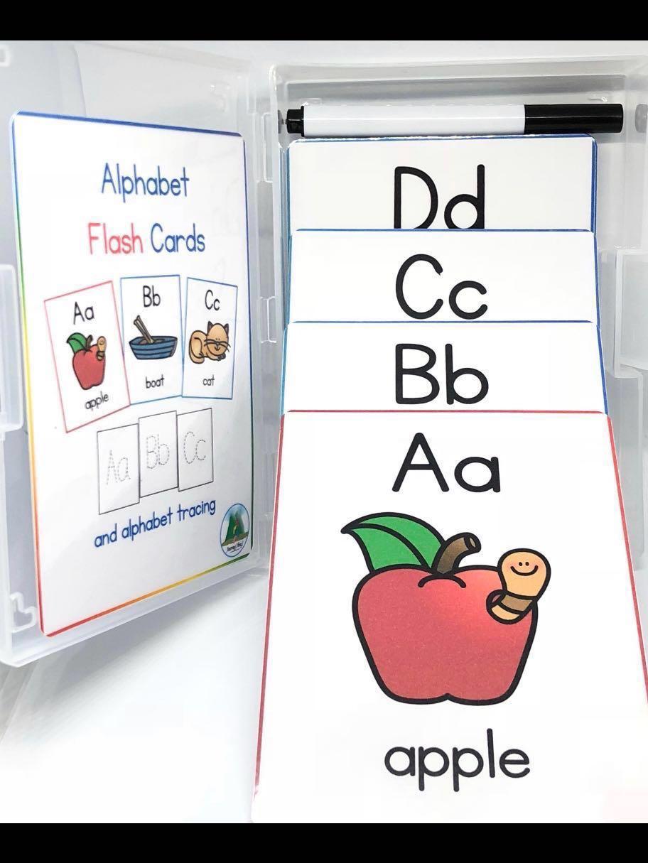 Alphabet Flashcards with Letter Tracing (Busy Box), Hobbies & Toys ...
