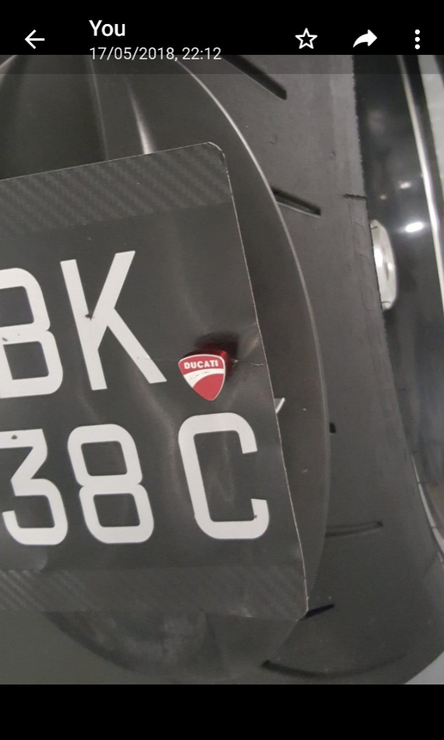 Ducati license /registration plate bolt /screw /nut, Motorcycles ...