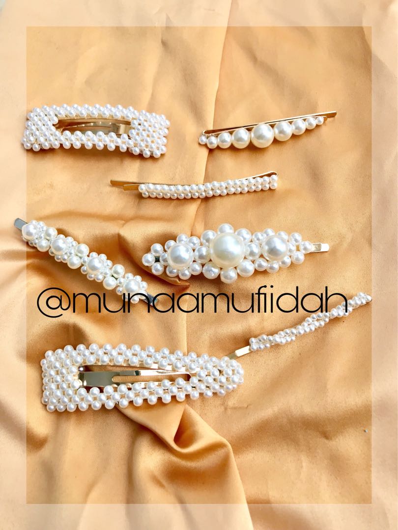 Hairpin pearl, Fesyen Wanita, Aksesoris di Carousell