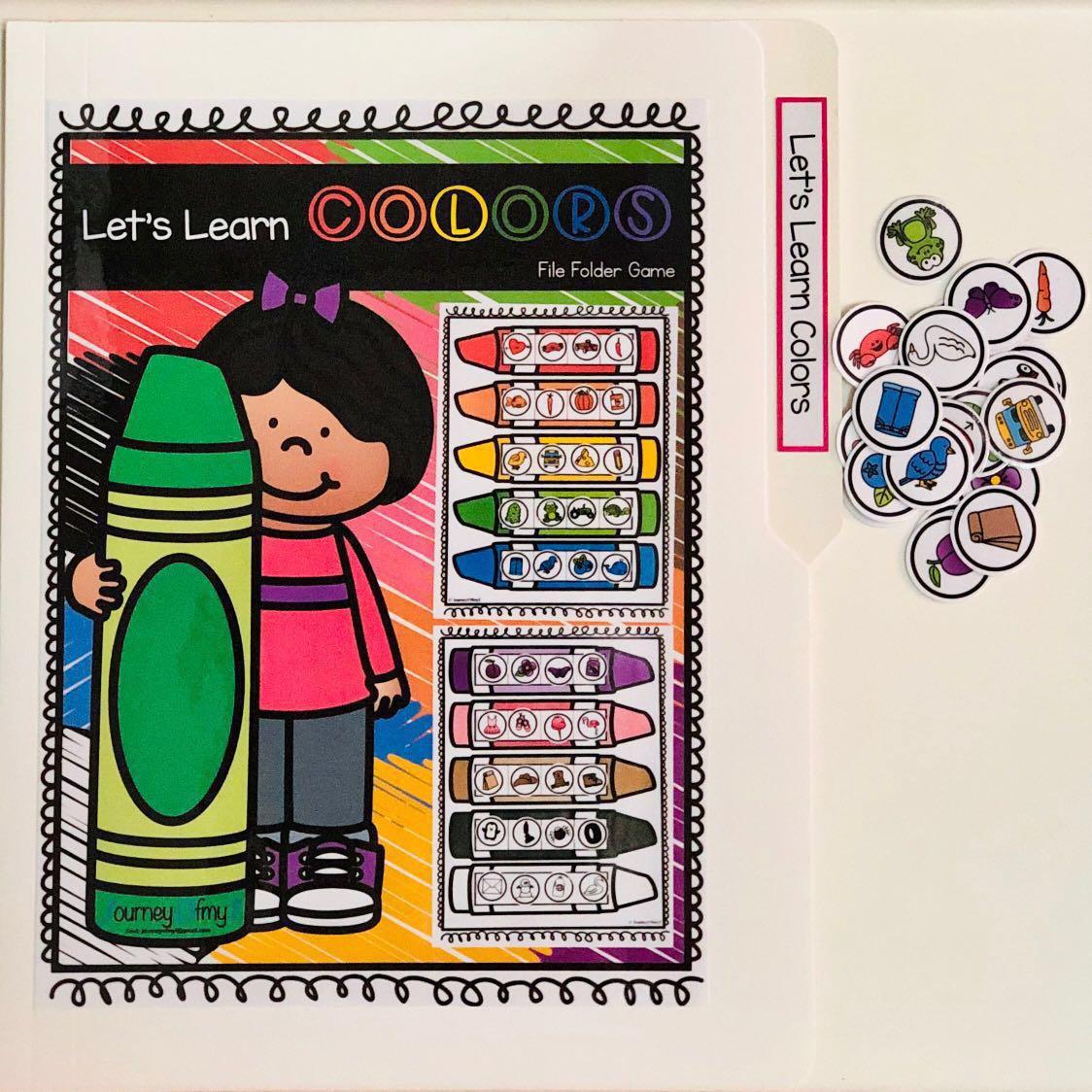 Let’s Learn Colours - File Folder Game, Hobbies & Toys, Books ...