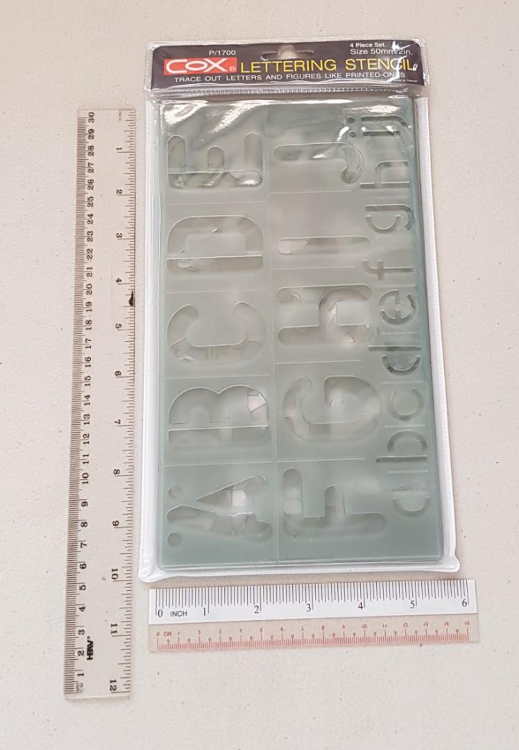 LETTERING STENCIL SET (P/1700), Hobbies & Toys, Stationary & Craft ...