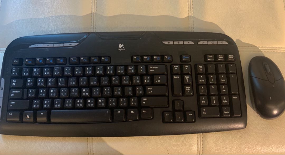 Logitech Keyboard & mouse wireless 無線 100% work, 電腦＆科技, 電腦周邊及配件, 電腦滑鼠及 ...