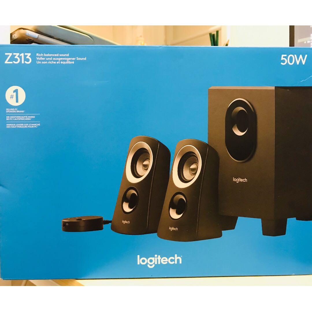Logitech Z313 Computer Speaker System With Subwoofer Used Audio