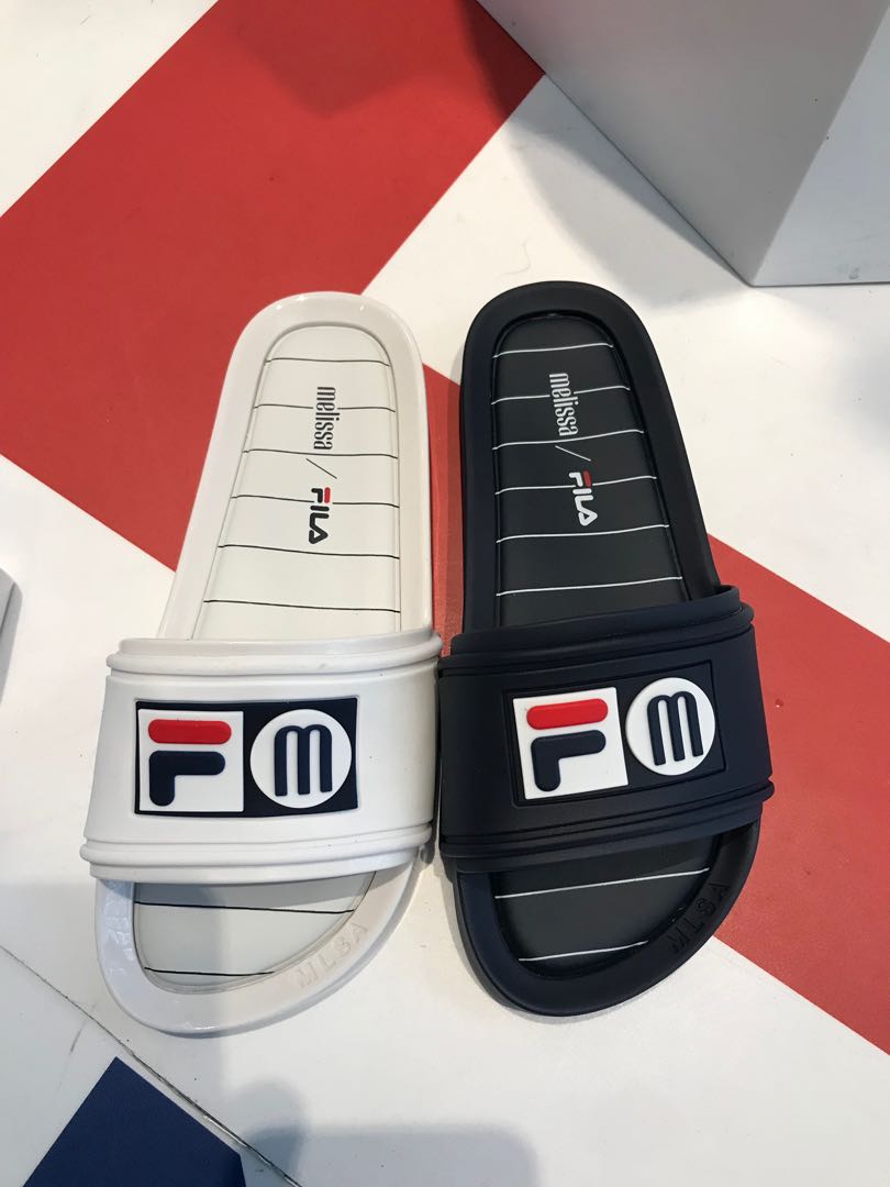 Melissa x Fila Sliders, Women's Fashion, Footwear, Flipflops and Slides ...