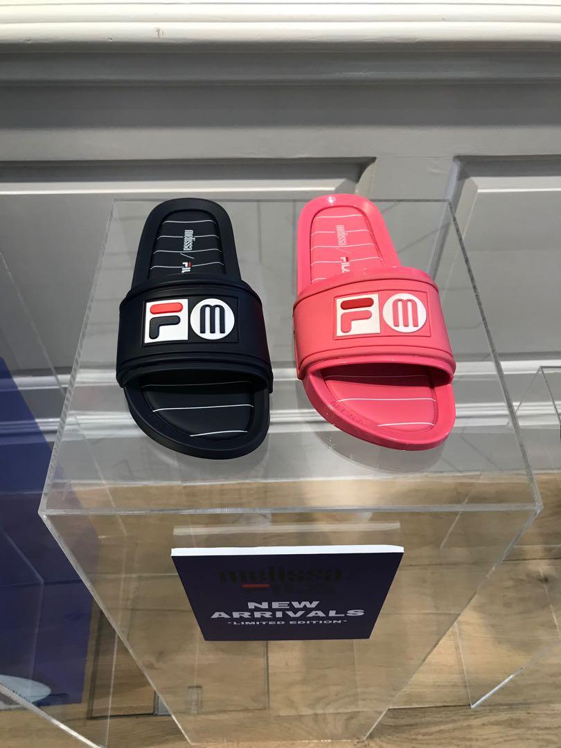 Melissa x Fila Sliders, Women's Fashion, Footwear, Flipflops and Slides ...