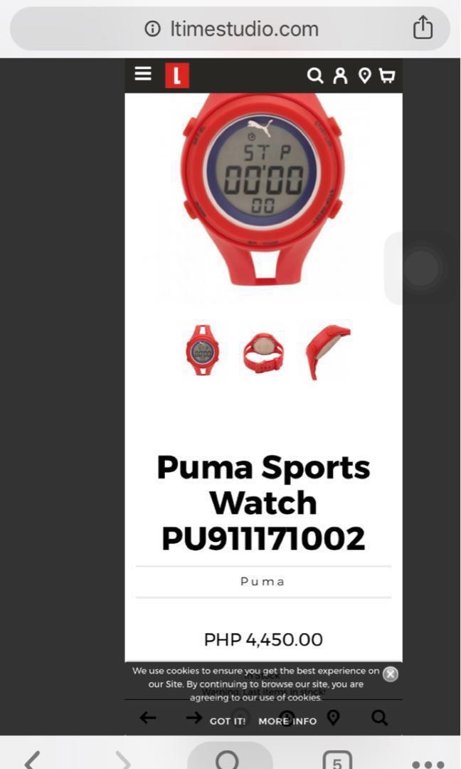 Puma red watch - repriced, Women's Fashion, Watches & Accessories ...