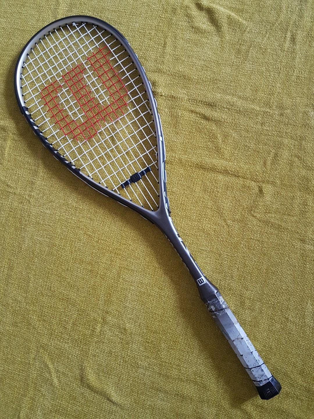 Wilson Titanium Power Squash Racket, Sports Equipment, Sports & Games ...