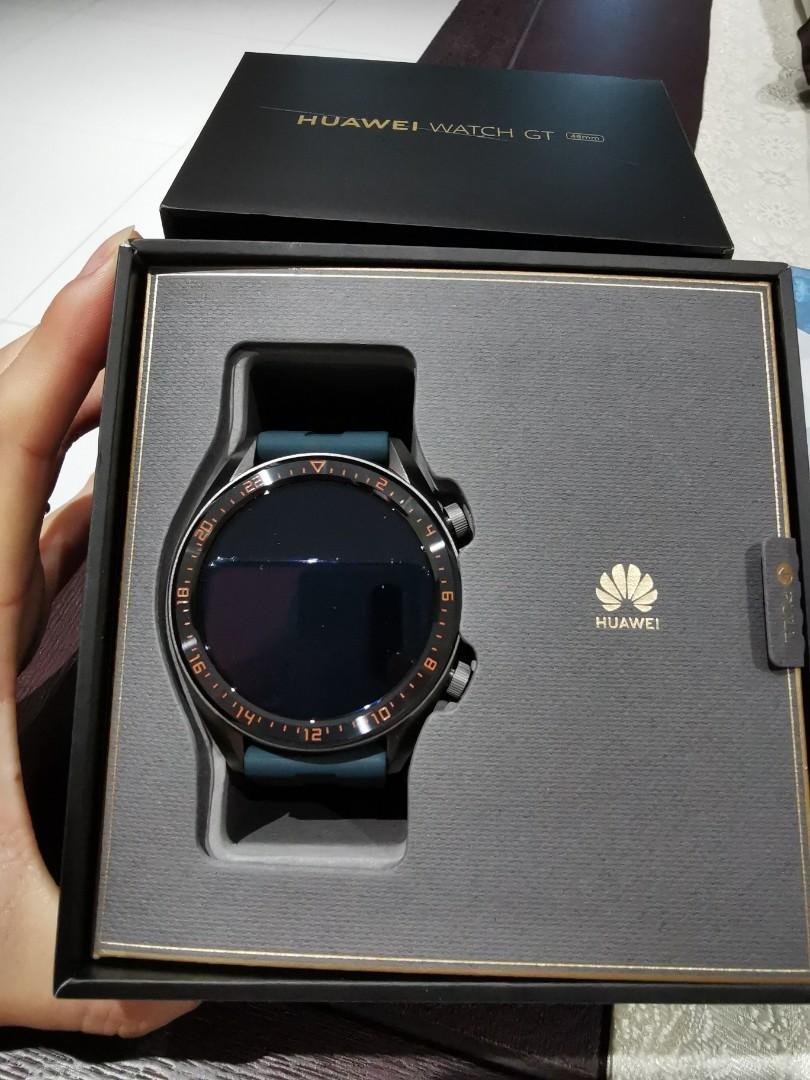 BNIB Huawei Watch GT FTN-B19 (dark green waistband), Mobile Phones ...