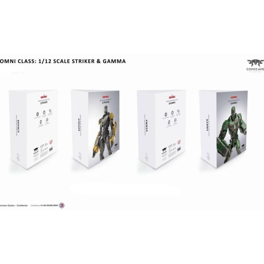 Comicave 1/12 Striker & Gamma Iron Man MK25 + MK26, Hobbies & Toys ...