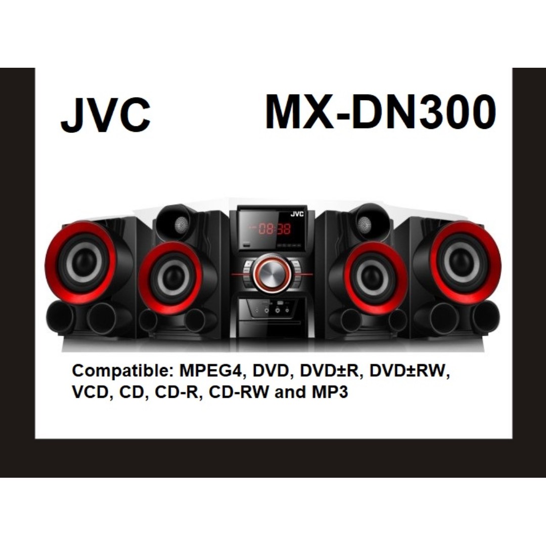 JVC MX-DN300 2.2 150 watt Mini DVD HI-FI System WITH BLUETOOTH, Audio ...