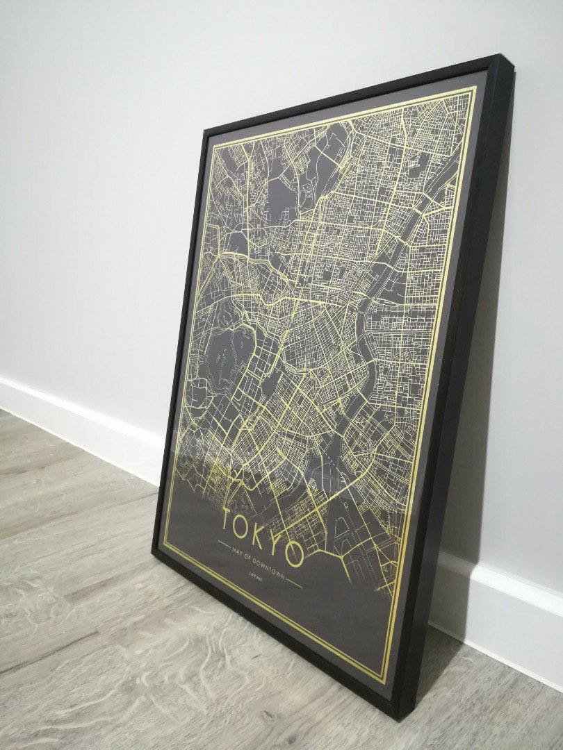 Map of Tokyo Photo Frame, Furniture & Home Living, Home Decor ...