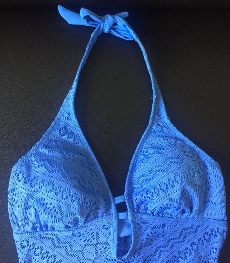 One Piece Powder Blue Swimsuit, Men's Fashion, Activewear on Carousell