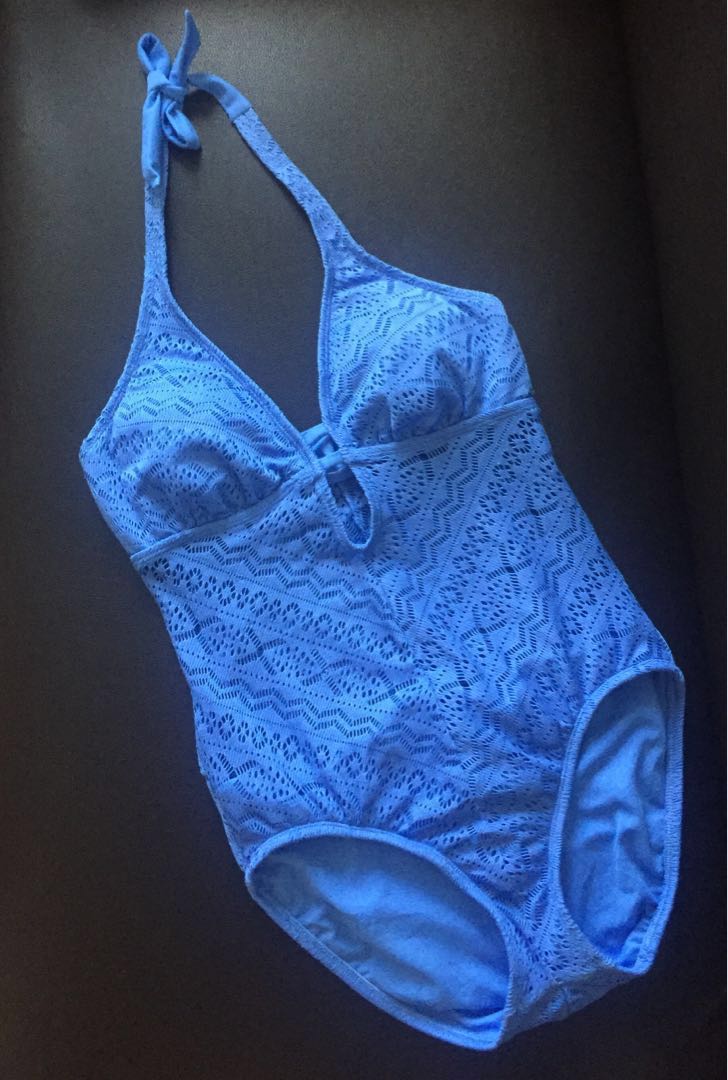 One Piece Powder Blue Swimsuit, Men's Fashion, Activewear on Carousell