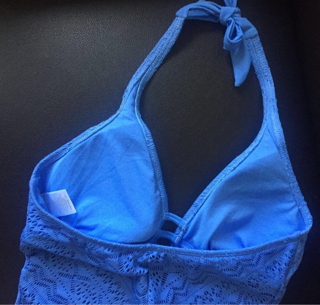 One Piece Powder Blue Swimsuit, Men's Fashion, Activewear on Carousell