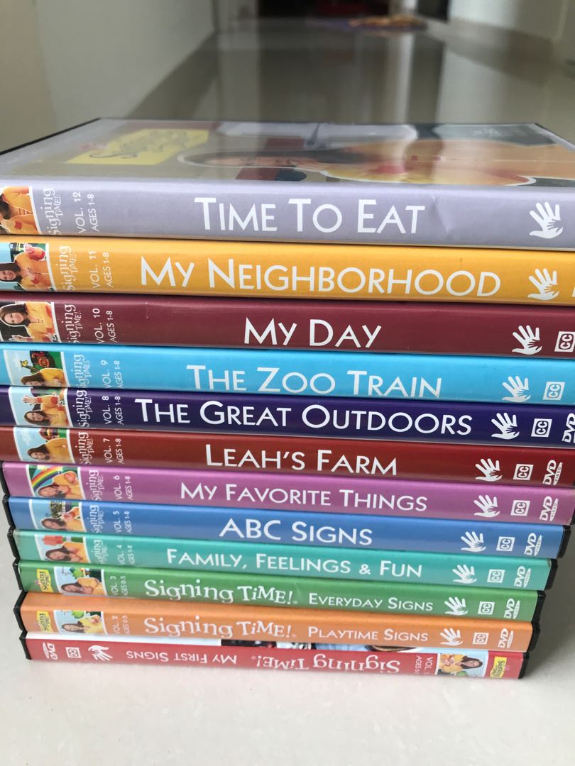Signing time DVDS complete set series 1, TV & Home Appliances, TV ...