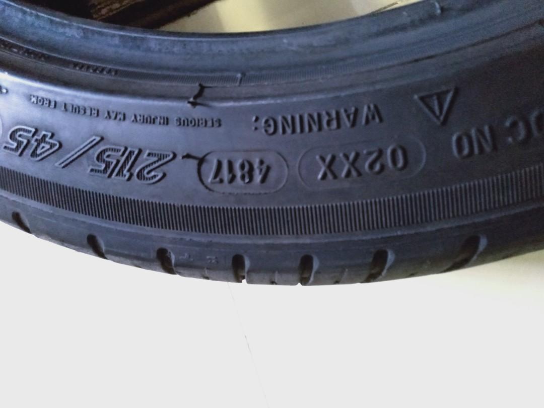 Tayar kereta 17inch Dunlop dan Michelin, Auto Accessories on Carousell