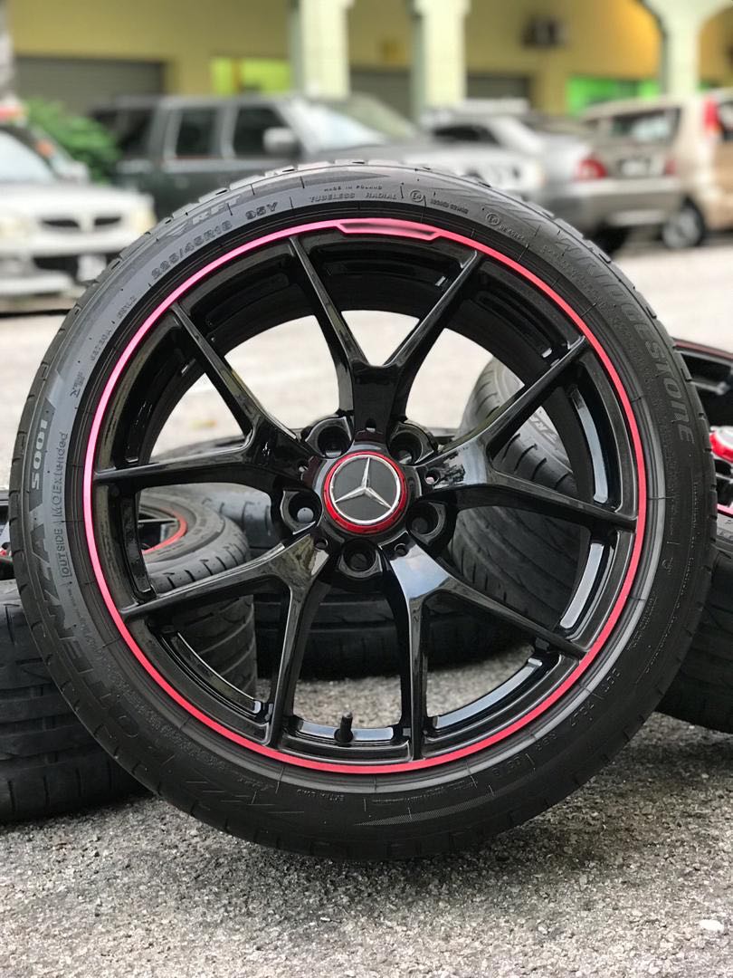 AMG sports 18 inch sports rim mercedes benz c200 tyre 70%, Auto ...