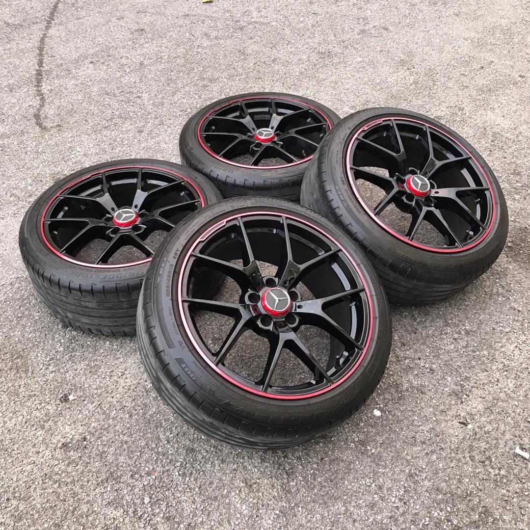 AMG sports 18 inch sports rim mercedes benz c200 tyre 70%, Auto ...