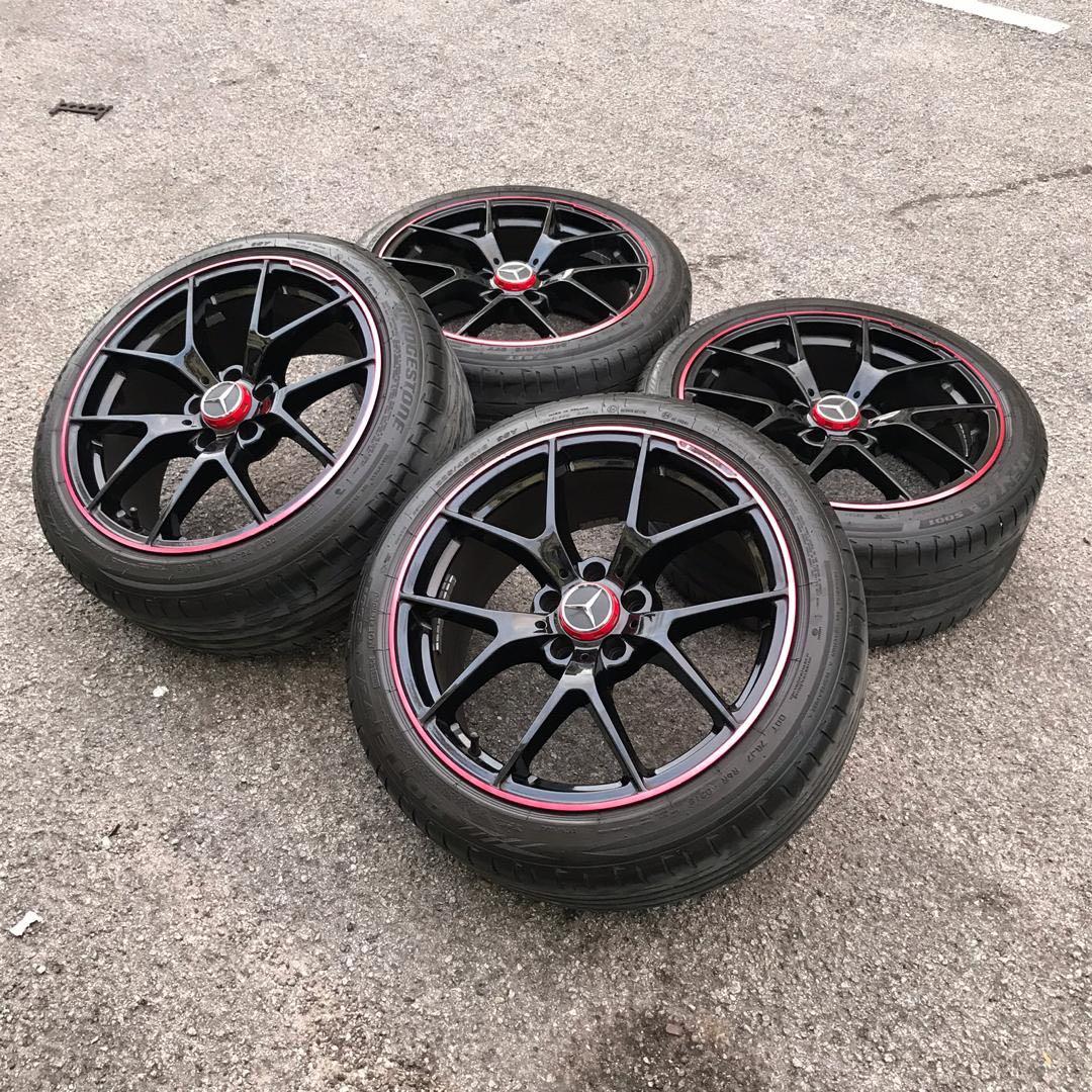 AMG sports 18 inch sports rim mercedes benz c200 tyre 70%, Auto ...
