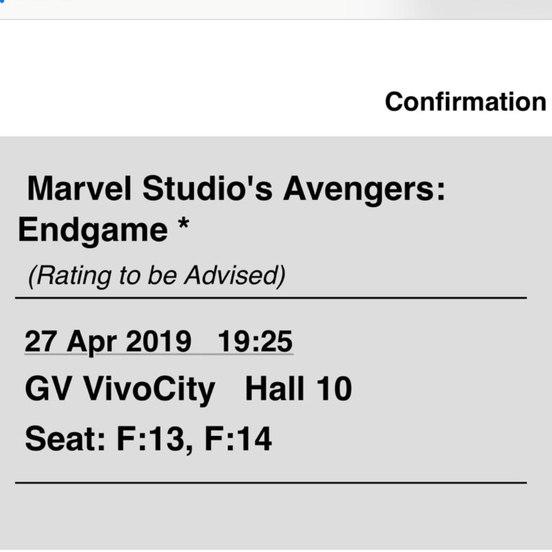 *original price* Avengers: Eng Game!!! Let go extra tickets with ...
