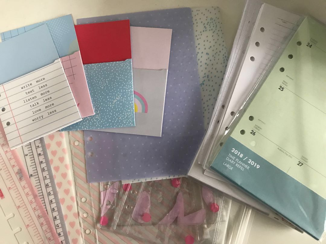 Kikki K Planner inserts (bookmarks, clear zip folders, to do, schedule ...
