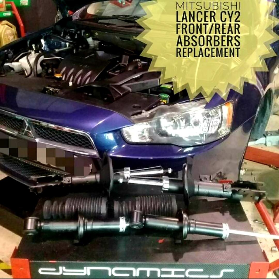 Mitsubishi EX (CY2)/Lancer(CS3): Front/Rear Absorbers Replacement, Car ...
