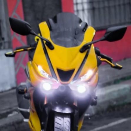 [R15 V3] Mask R15 V3 Model R6 With LED, Motorcycles, Motorcycle ...