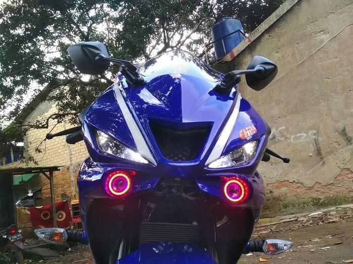 [R15 V3] Mask R15 V3 Model R6 With LED, Motorcycles, Motorcycle ...