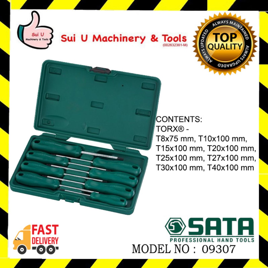 Sata 09307 8 Pc. P-series Torx Screwdriver Set, Furniture & Home Living ...