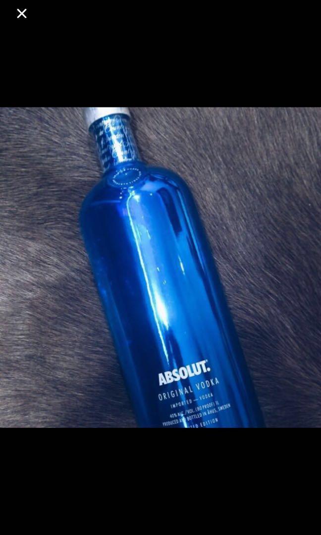 ABSOLUT VODKA limited edition - Electrik Blue , Food & Drinks ...