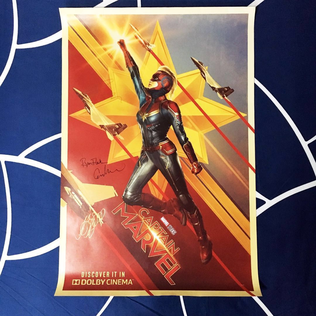 Captain Marvel Movie Autographed Poster, Hobbies & Toys, Memorabilia ...