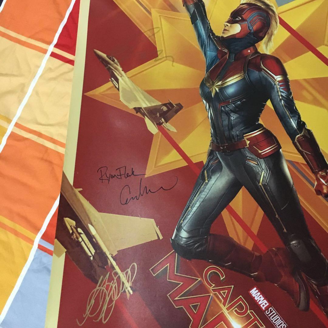 Captain Marvel Movie Autographed Poster, Hobbies & Toys, Memorabilia ...