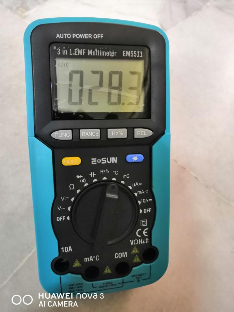 EMF Digital Multimeter: EM5511, Furniture & Home Living, Security ...