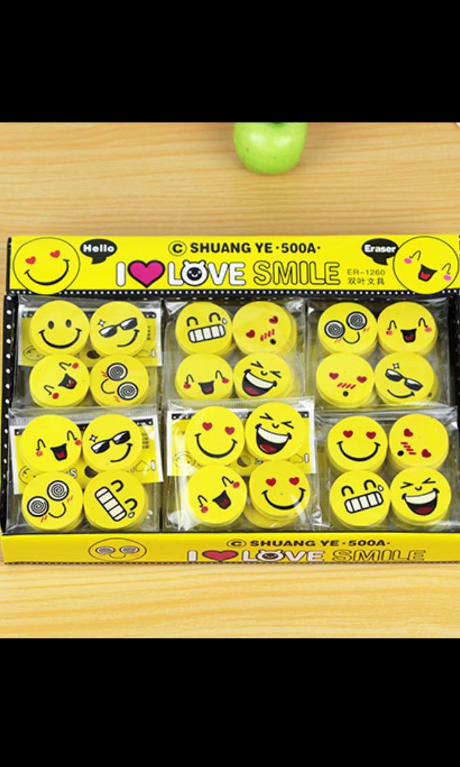 Eraser -Emoji eraser, Hobbies & Toys, Stationery & Craft, Stationery ...