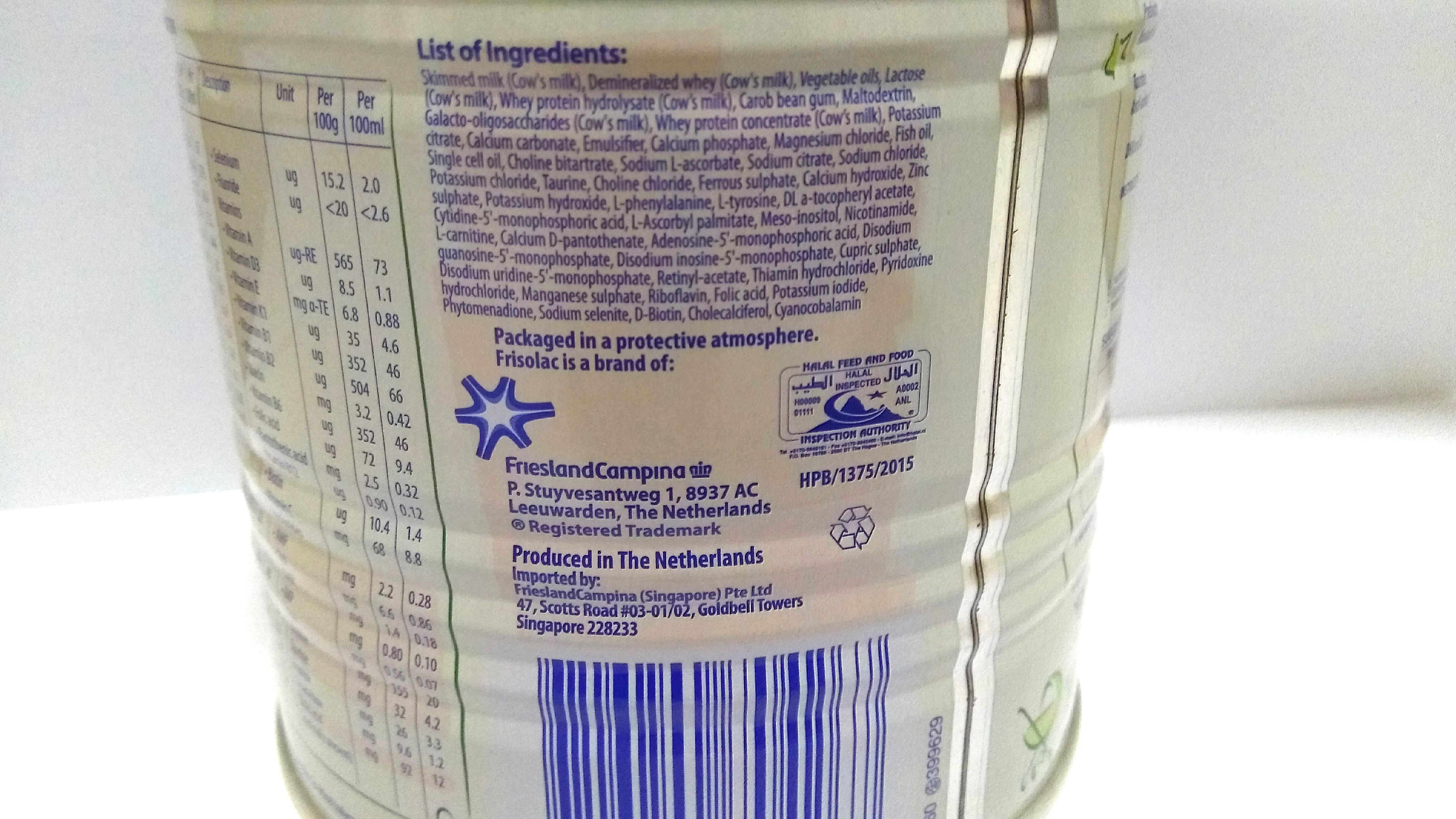 Friso Frisolac Gold Comfort Infant Formula Stage 1 400g (0-12M) (Expiry ...