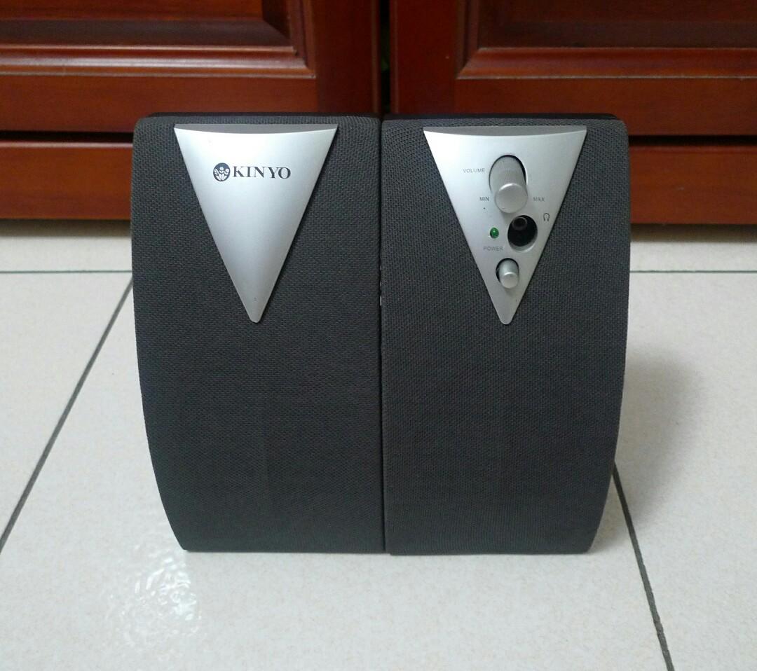 KINYO立體擴大音箱2入 全音域防磁 PS-285B 立體音箱喇叭 多媒體喇叭 耳機 手機 平板 電腦 筆電 MP3, 耳機及錄音音訊設備, Soundbar、揚聲器、藍牙喇叭、耳擴在旋轉拍賣