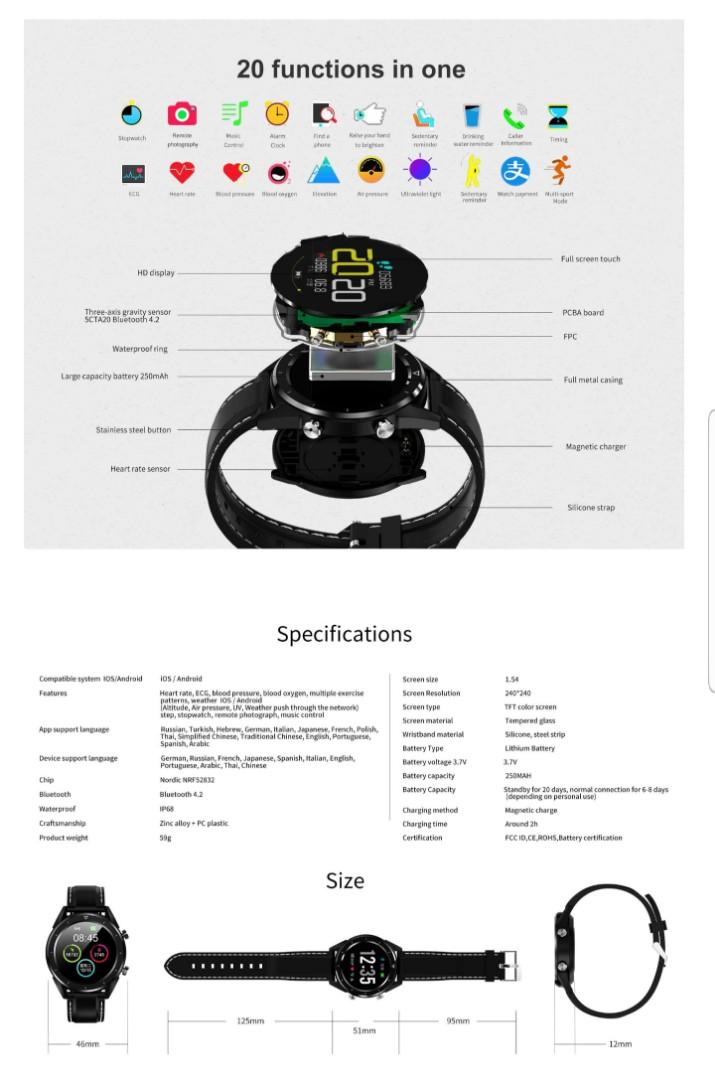 Latest ECG + PPG SmartWatch, Mobile Phones & Gadgets, Wearables & Smart ...