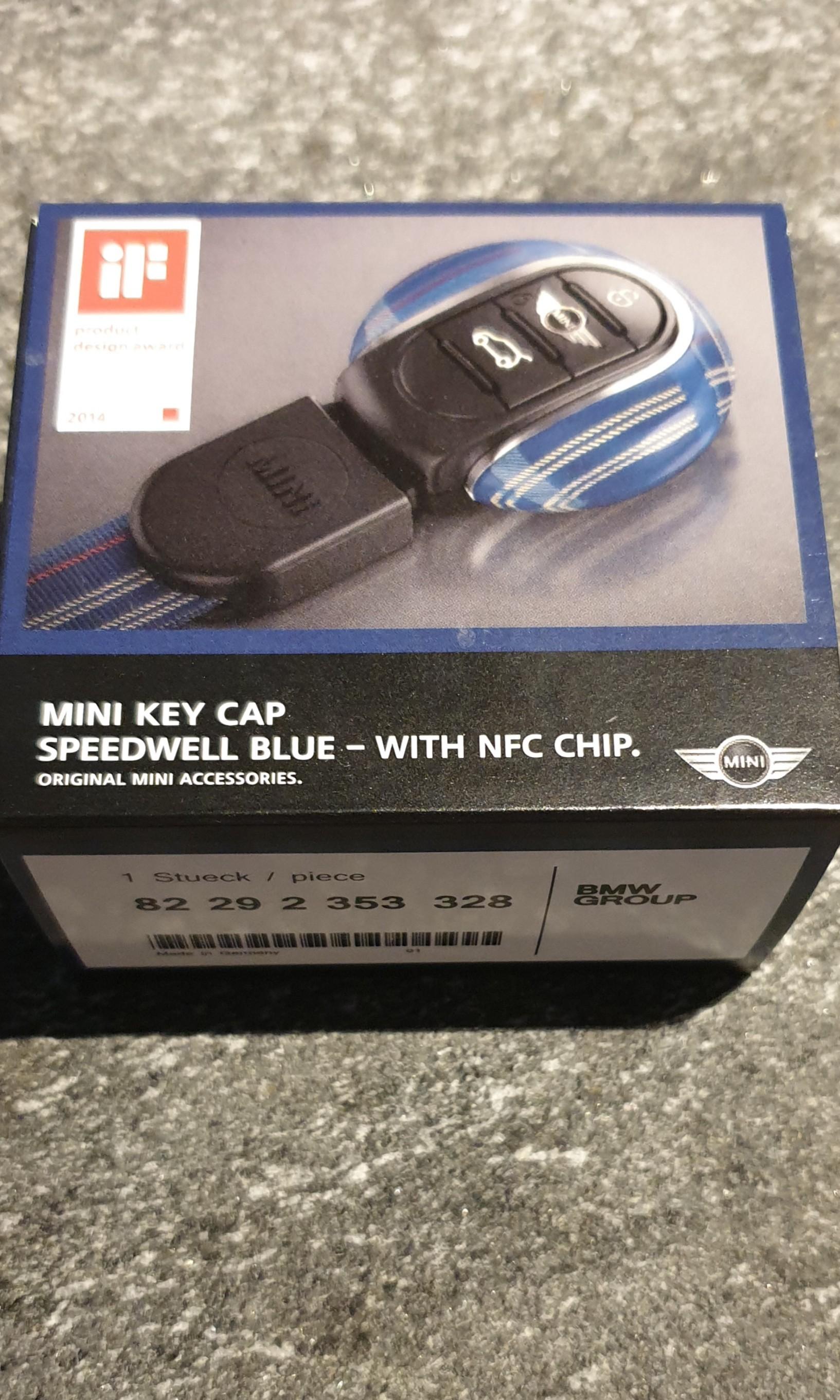 Mini cooper key cap and lanyard in speedwell blue design, Car ...